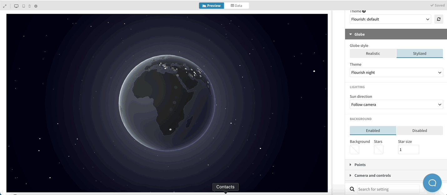 3D globe template - an overview – Flourish
