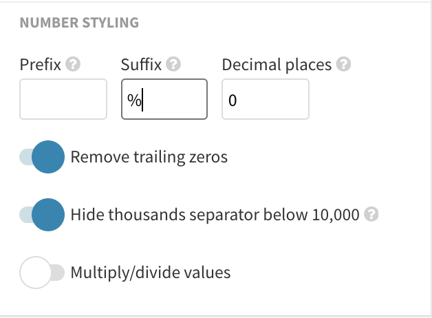 How to add prefixes and suffixes to values (Bar chart race) – Flourish