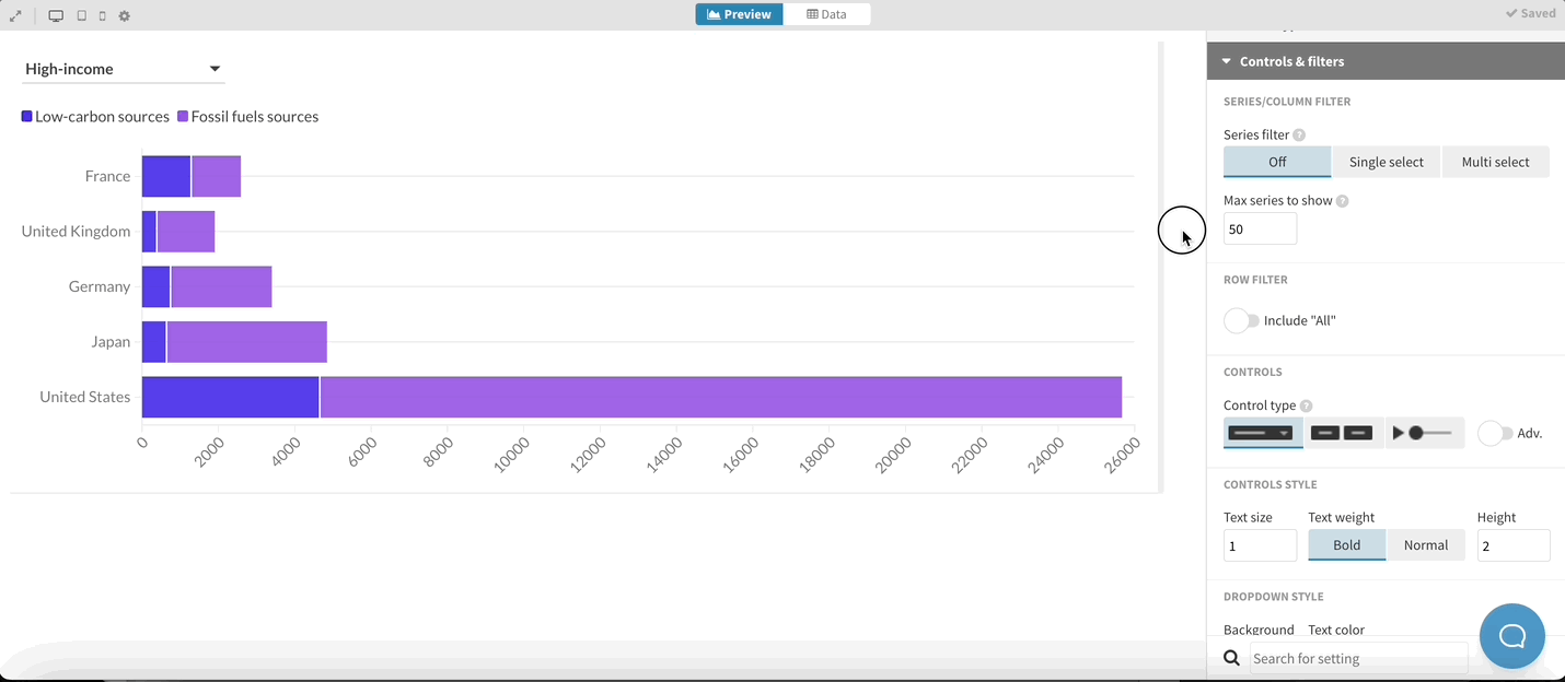How row and column filters work – Flourish