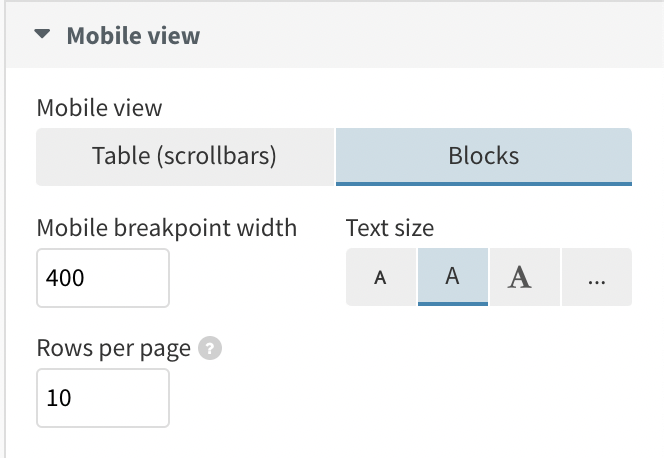 Table – an overview – Flourish