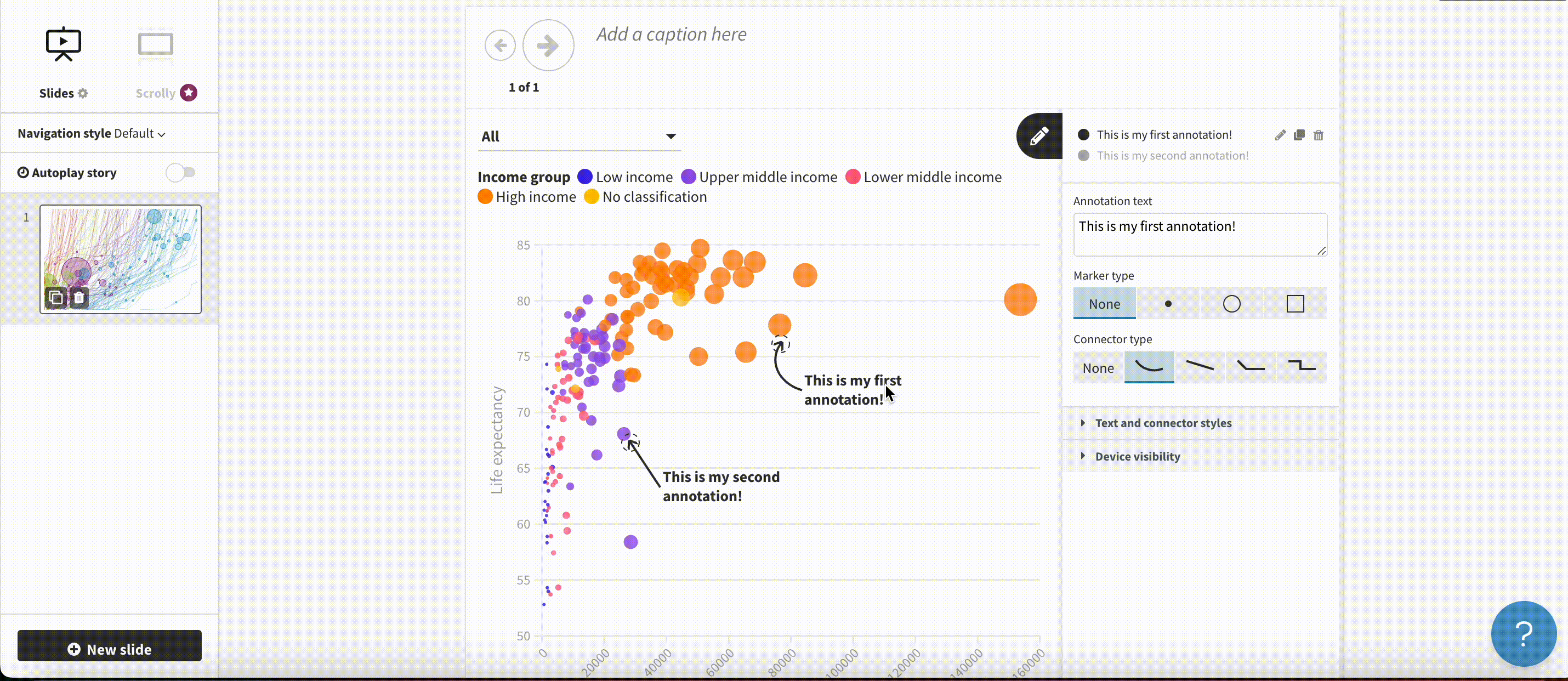 How to add annotations to your visualization – Flourish