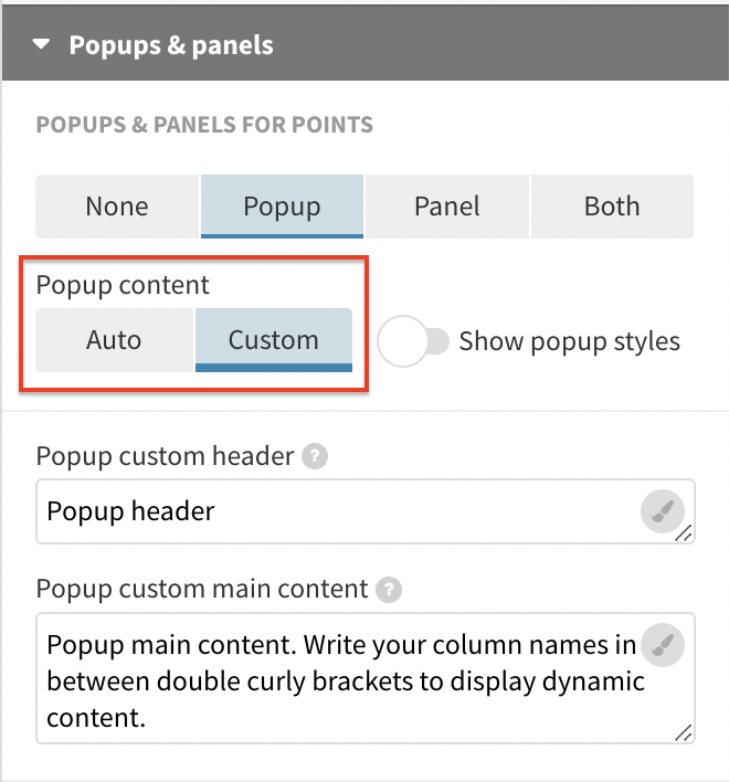 How to add custom content to your popups and panels – Flourish